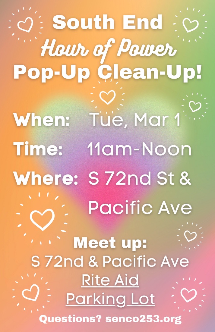 3/1 Pop-Up Clean-Up @ 11am – South End Neighborhood Council